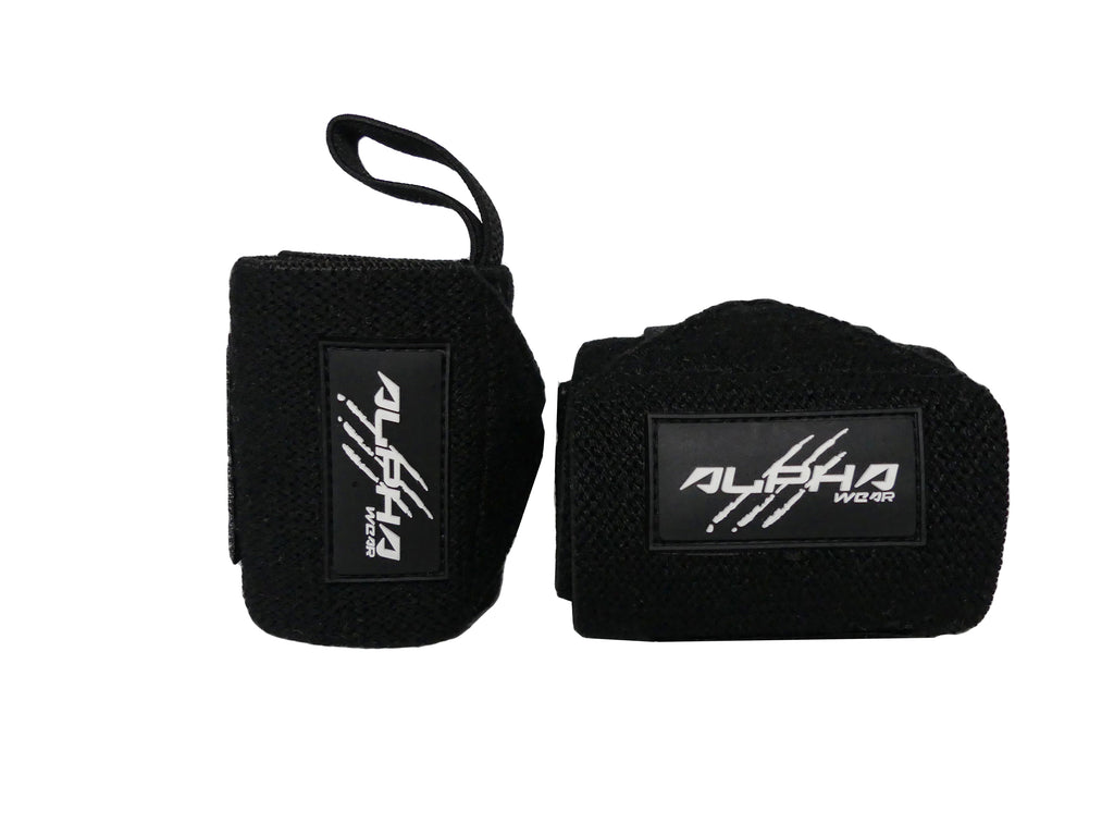 Alpha Wear Wrist Wraps- Black